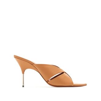 Amina Muaddi Wildleder Mules in Latte Farbe - - Shoes - Damen - Beige - 38 1/2 EU