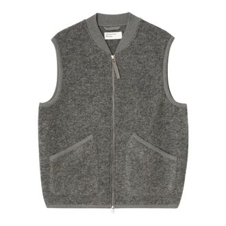 Universal Works ZIP Weste - - Jackets - Herren - Grau - L