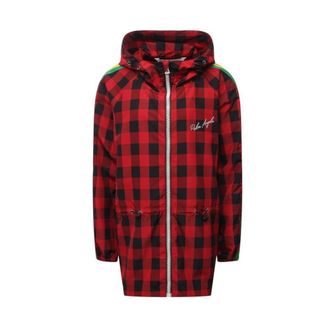 Palm Angels Windbreaker Jacke mit mehrfarbigen Streifen - - Jackets - Herren - Rot - M