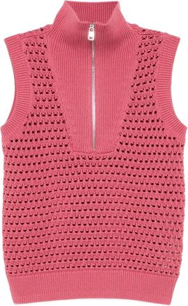 Varley Bains Tanktop mit kurzem Rei&szlig;verschluss - Rosa