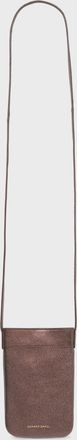 Gerard Darel Porte téléphone en cuir métallique - LADYPHONE - Brun