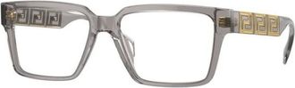Versace Homme, Accessoires, Gris, Taille: 53 MM Monture Optique Rectangulaire