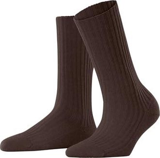 Falke Cosy Wool Boot W So laine viscose cachemire unies 1 paire, Chaussettes Femme, Marron Cinnamon 5186, 35-38