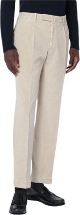 Santaniello Homme, Pantalons, Blanc, Taille: 2XL Pantalon Pliss&eacute; en Velours C&ocirc;tel&eacute;