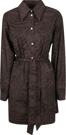 Pinko Pinko, Femme, Robes, Brun, Taille: 42 FR Balcone Mini Dress
