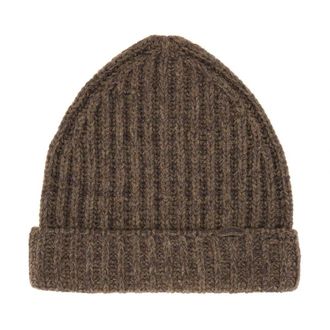 Maison Margiela Virgin Wool Blend Distressed Beanie - - Accessories - Herren - Braun - ONE SIZE