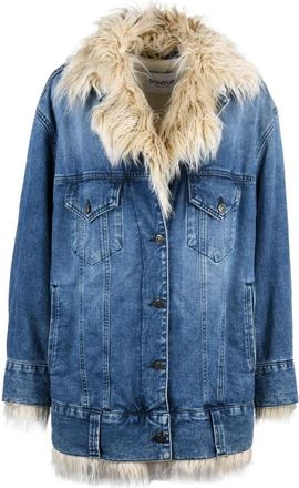 Dondup Femme, Vestes, Bleu, Taille: 38 FR Giaccone en denim