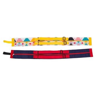 OSALADI Lot de 2 Paquet de Courses Pliables R&eacute;utilisables en Tissu Oxford Grosse Capacit&eacute; Paquet Fourre-Tout Portable Bleu Marine Motif G&eacute;om&eacute;trique pour Super