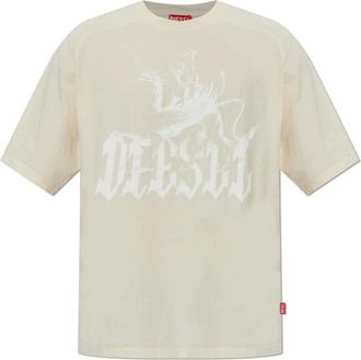 Diesel Femme, Tops, Beige, Taille: 42 FR T-Jussi-A T-shirt