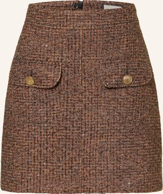 Seductive Seductive Tweed-Rock Paris Mit Pailletten braun