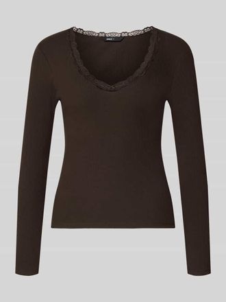 Only Slim Fit Langarmshirt aus Baumwoll-Mix Modell SARA SHARAI