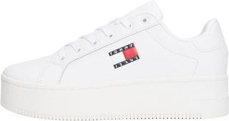 Tommy Jeans Baskets Semelle Compens&eacute;e Femme Compens&eacute;es, Blanc (White), 36