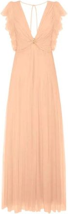 Elisabetta Franchi Femme, Robes, Rose, Taille: 44 FR Robe de soir&eacute;e en tulle coupe classique