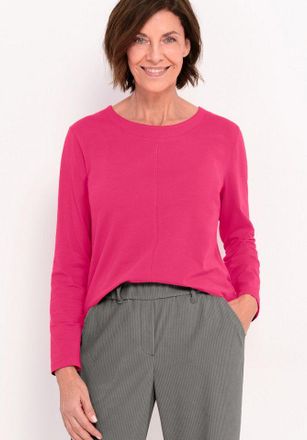 bianca Rundhalsshirt DAMI aus softer Jersey-Qualität in Trendfarbe