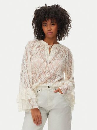 Vero Moda Bluse Loulou 10345400 Wei&szlig; Loose Fit