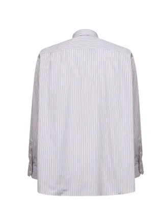 Prada Womens Striped Cotton Poplin Shirt