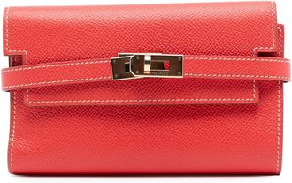 Herm&egrave;s Portemonnaie - Epsom Kelly Depliant Wallet - Gr. unisize - in Rot - f&uuml;r Damen