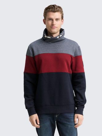 Tom Tailor Sweatshirt Strick & Sweatshirts Snood Sweatshirt mit Colour Blocking