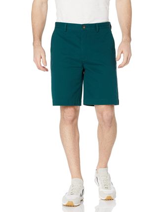 Amazon Essentials Herren Classic-Fit-Chino-Shorts, 23cm, Dunkelgrün, 38W