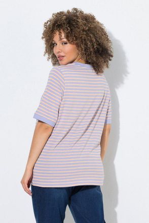 Ulla Popken T-Shirt T-Shirt Ringel Classic Rundhals Halbarm