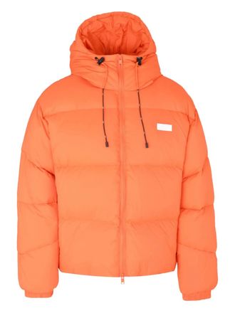 Msgm doudoune &agrave; plaque logo - Orange