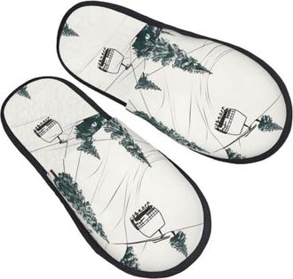 Generic Accueil Pantoufles Remont&eacute;e M&eacute;canique Avec Sapin Doux Pantoufles De Maison Peluche Chaussons Maison Pour Invit&eacute; Chambre Spa L