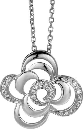Orphelia Damen-Kette mit Anhänger 925 Silber rhodiniert Zirkonia weiß 45 cm - ZH-4864