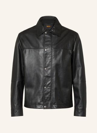 HUGO BOSS Lederjacke Joban schwarz