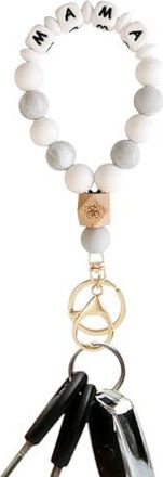 Generic Bracelet porte-cl&eacute;s en perles de silicone - &Eacute;l&eacute;gant porte-cl&eacute;s | Perles en silicone r&eacute;sistant &agrave; lusure avec breloque, pratique pour les femmes pour le