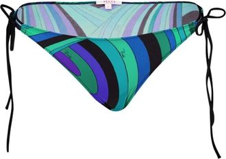 Pucci Femme, Maillots de bain, Multicolore, Taille: 40 FR Culotte de bikini string imprimé Emerald Iride
