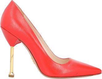 Prada Neon Pink Saffiano Leather Pointed-Toe Pumps Size 36