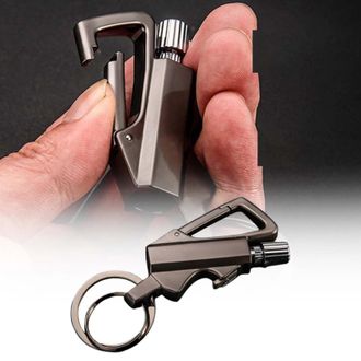 Generic Benzin Feuerzeug mit Schl&uuml;sselanh&auml;nger,Ewiges Permanente Streichh&ouml;lz Metall Benzin Feuerzeug Schl&uuml;sselanh&auml;nger,Wiederverwendbares Survival Wasserdicht