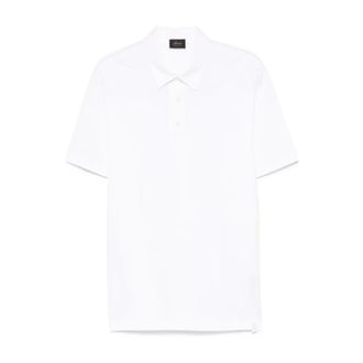 Brioni Homme, Tops, Blanc, Taille: XL Piqu&eacute; Cotton Polo