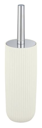 WENKO WC-Garnitur Agropoli Cremeweiß, geschlossener Bürstenhalter aus hochwertigem Kunststoff mit plastischer Formgebung und strukturierter Oberfläche, BPA-