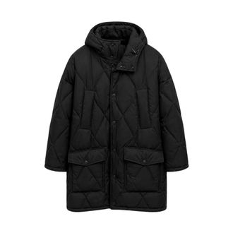 Dolce & Gabbana Gesteppte Kapuzenjacke - - Coats - Damen - Schwarzk - 4XL
