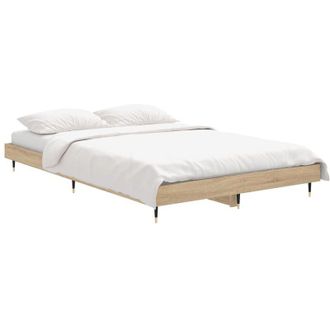 vidaXL Cadre de lit sans matelas ch&ecirc;ne sonoma 120x190 cm vidaXL