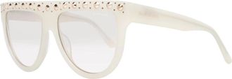 Guess Wei&szlig;e Damen Oval Sonnenbrille Verlauf Braun - - Accessories - Damen - Wei&szlig; - ONE SIZE