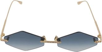Anna-Karin Karlsson Crystal Nest - Lunettes de soleil triangulaires - Femme - Accessoires - Jaune - Taille: 57 MM