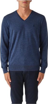 Polo Ralph Lauren Homme, Pulls, Bleu, Taille: L V-neck Tricots