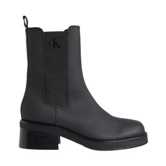 Calvin Klein Jeans Schwarze Biker Chelsea Stiefeletten - - Shoes - Damen - Schwarzk - 37 EU