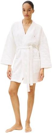 Tommy Hilfiger Peignoir Femme Gift Quilted Robe Court, Ivoire (Ivory), S