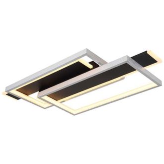 Globo Lighting Globo Lighting - Deckenleuchten Designleuchte Wohnzimmerlampe led Aluminium schwarz opal eckig