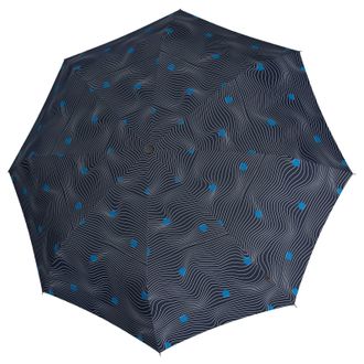 Knirps T200 Medium Duomatic Meditate Ecorepel Regenschirm Automatikschirm 953201, Farbe:Blue