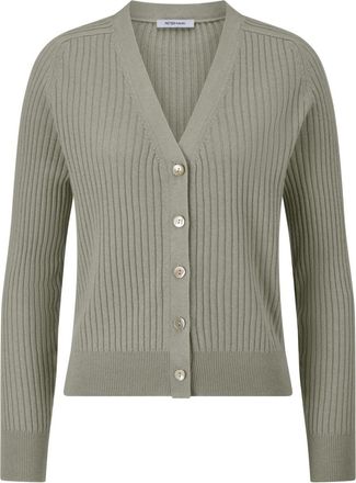 Peter Hahn Strickjacke tiefem V-Ausschnitt Peter Hahn grün