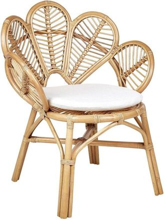 Beliani Sessel Natürlich Rattan Stapelbar Pfauenthron Boho Rustikal für Outdoor Indoor Garten Terrasse Balkon Wohnzimmer Schlafzimmer Jugendzimmer