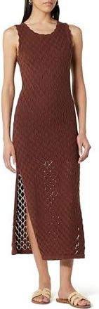 The Drop Ritu Crochet Maxi Dress pour Femme, Pointelle Cappuccino, S