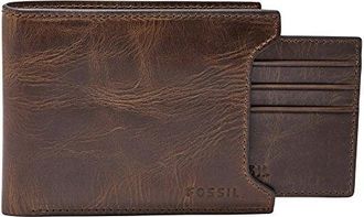 Fossil Portemonnaie pour homme Derrick, 100% cuir Bifold Dark brun 11.5 cm L x 2 cm W x 9 cm H ML3685201