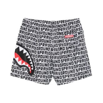 Sprayground Sprayground, Homme, Maillots de bain, Blanc, Taille: M Shark Central Infinity Swim Trunks
