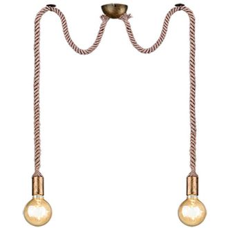 Trio Leuchten Suspension Corde 2 Cordes Laiton Avec D&eacute;centralisation Trio Eclairage