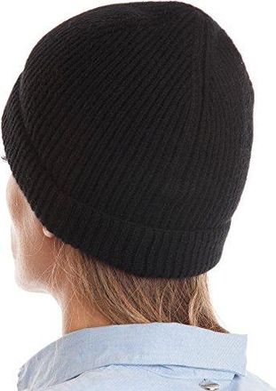 DALLE PIANE CASHMERE Bonnet 100% Cachemire, Made in Italy - Femme/Homme, Couleur: Noir, Taille Unique